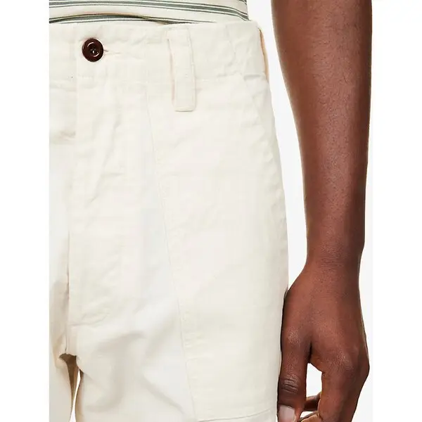 DRAKE'S Straight-leg Cotton Twill Trousers