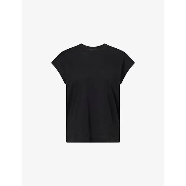 Theory Boxy-fit Cotton Top - Black