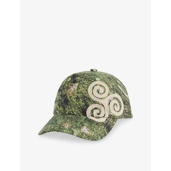 PELLADOR Triskle Graphic-print Woven Baseball Cap - Multi
