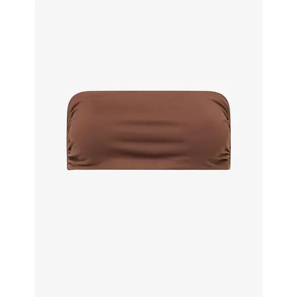 Second Summer Bandeau Bikini Top - Brown