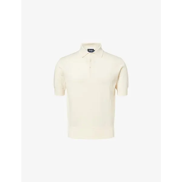 DRAKE'S Short-sleeve Linen And Cotton-blend Polo Shirt