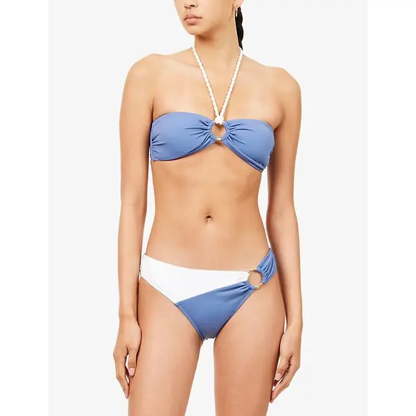 Heidi Klein Cetara Ring Bandeau Bikini Top - Blu-blu