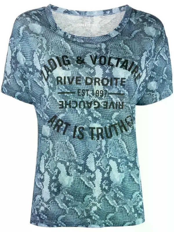 Zadig&Voltaire Marta Wild Blason T-shirt - Blue