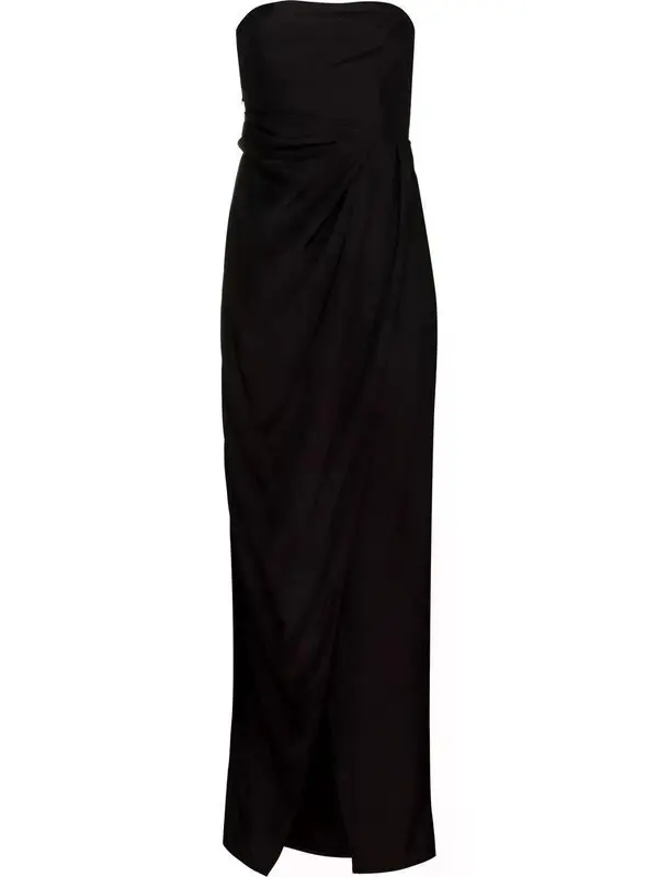 Gauge81 Lica Silk Strapless Maxi Dress
