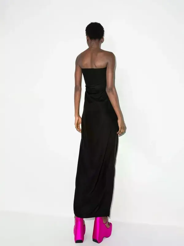 Gauge81 Lica Silk Strapless Maxi Dress