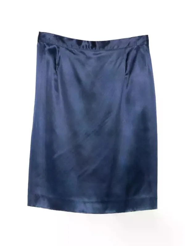 Gianfranco Ferre Satin Midi Skirt - Blue