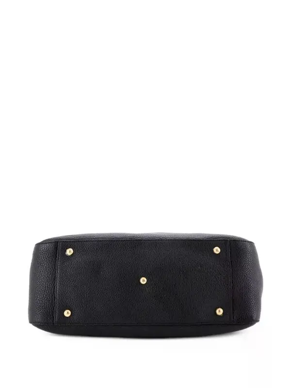 Fendi Selleria Leather Tote Satchel - Black