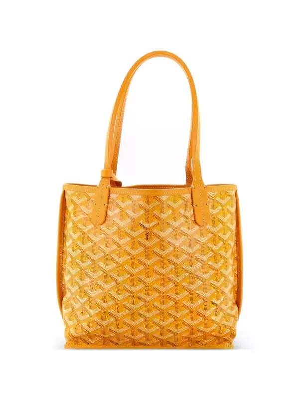 Goyard Anjou Reversible Tote Coated Canvas Mini Satchel - Yellow