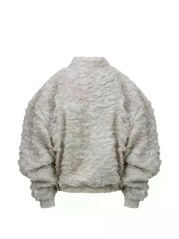 ALMAZ Avenue Ruffled Bomber Jacket