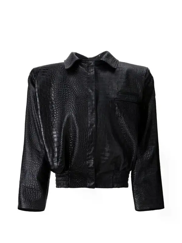 ALMAZ Crocodile-effect Oversized Jacket