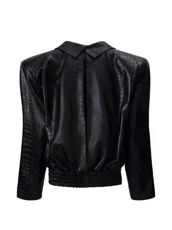 ALMAZ Crocodile-effect Oversized Jacket