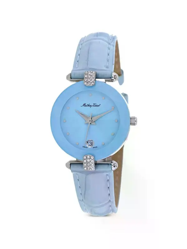 MATHEY TISSOT Pyramide Crystal-embellished 26mm Watch - Blue