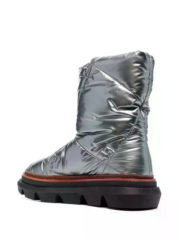 Tory Burch Metallic-finish Quilted Boots