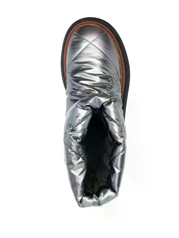 Tory Burch Metallic-finish Quilted Boots