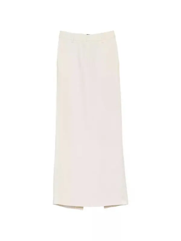 Fabiana Filippi Belt-loop Maxi Skirt With Rear Slit - Neutrals