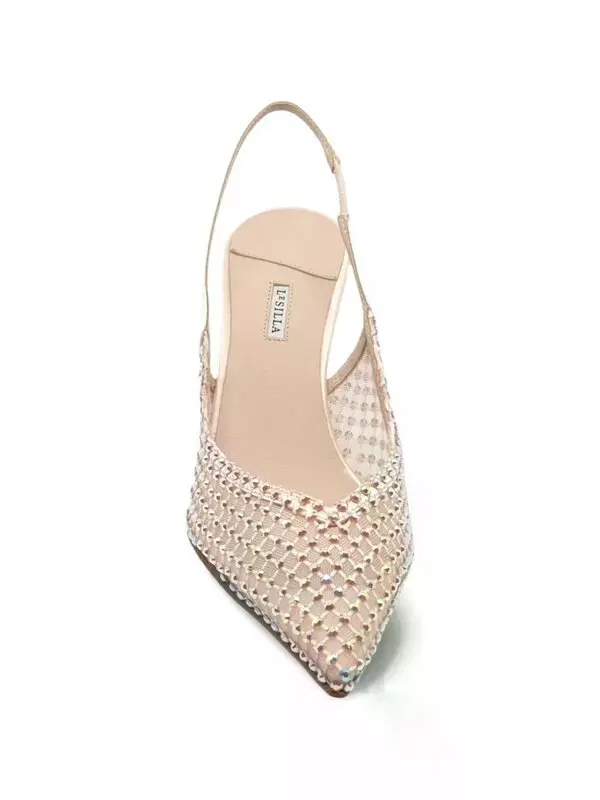 LE SILLA Embellished Slingback Pumps