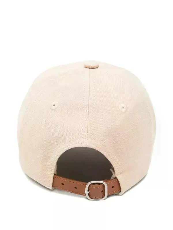 Maje Baseball Cap With Leather Heart Appliqu
