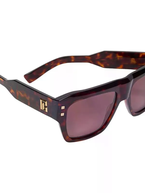 Balmain B-scene Square Acetate Sunglasses - Brown