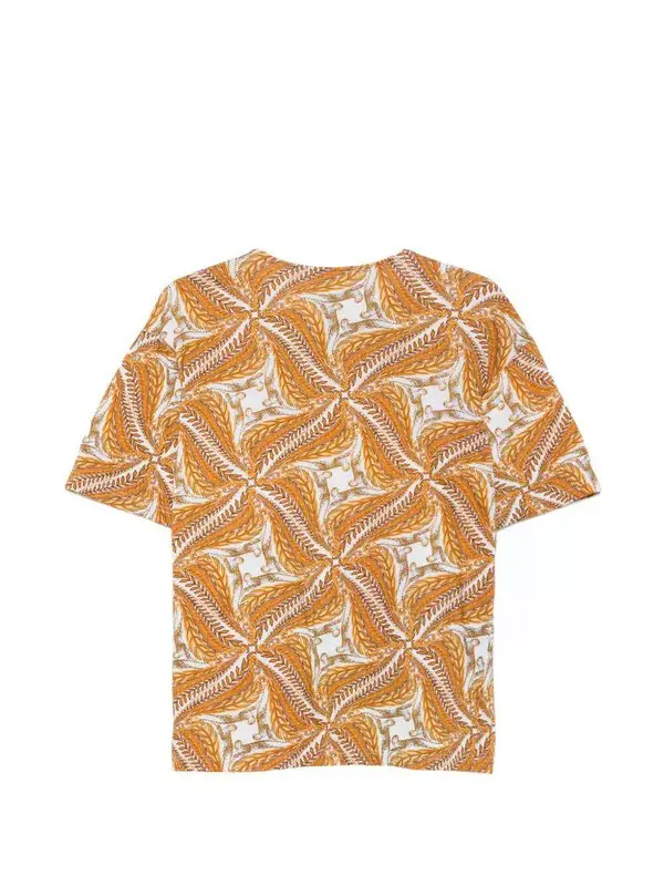 FERRAGAMO 1980s Leopard-print T-shirt And Skirt Set - Orange