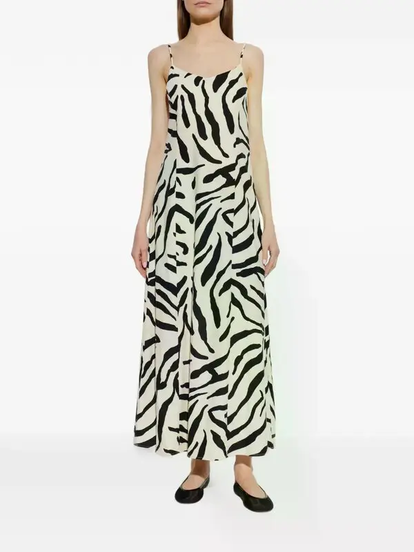 GESTUZ Zeona Zebra Print Midi Dress
