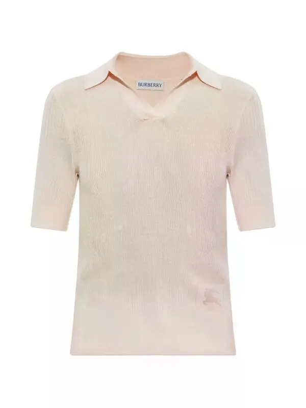 Burberry Ribbed Knit T-shirt With Equestrian Knight Design