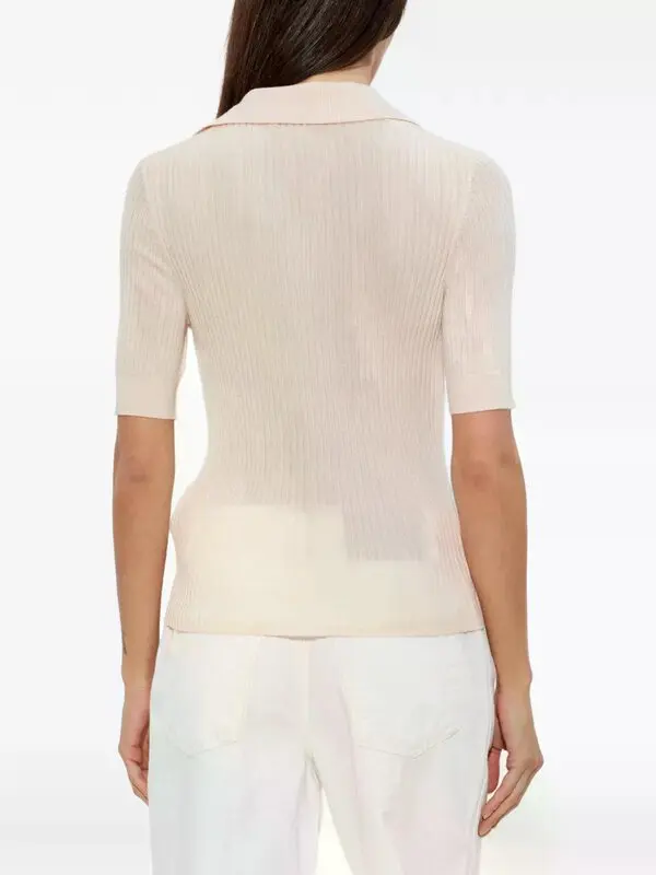 Burberry Ribbed Knit T-shirt With Equestrian Knight Design
