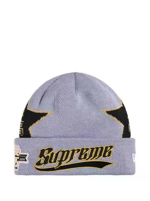Supreme X New Era Stars Beanie Hat - Grey