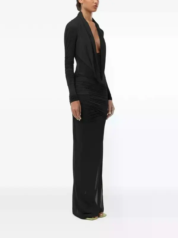 Gauge81 Elos Draped Maxi Dress