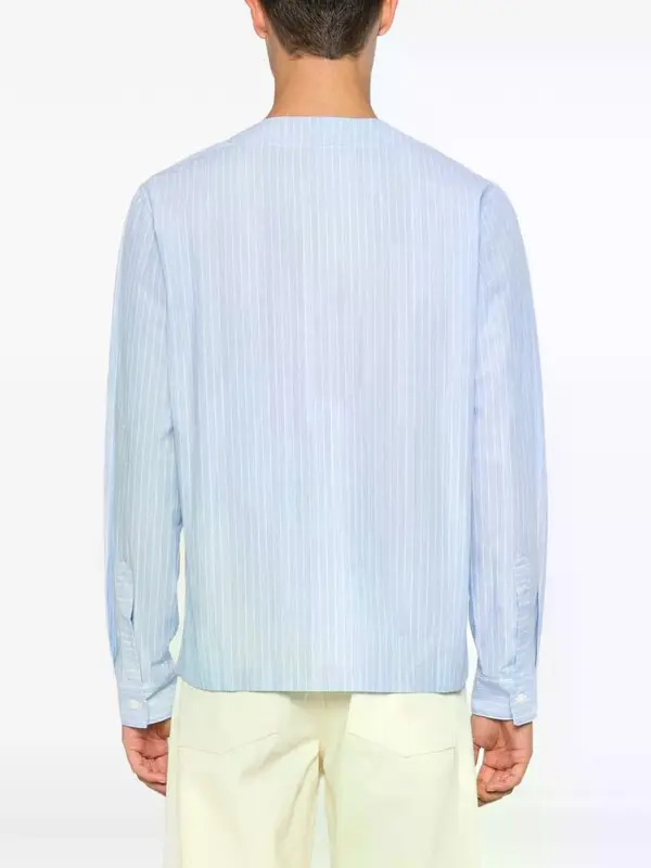 3DICI Vertical-stripe V-neck Shirt