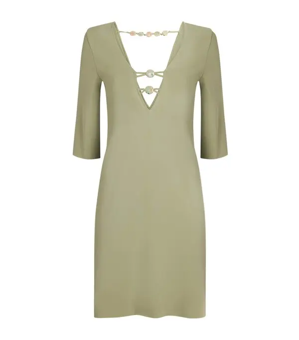 ERES Jersey Beaded Fabuleuse Mini Dress - Green