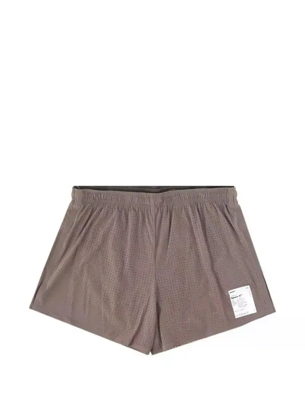 Satisfy Space-o 5 Perforated Running Shorts - Neutrals