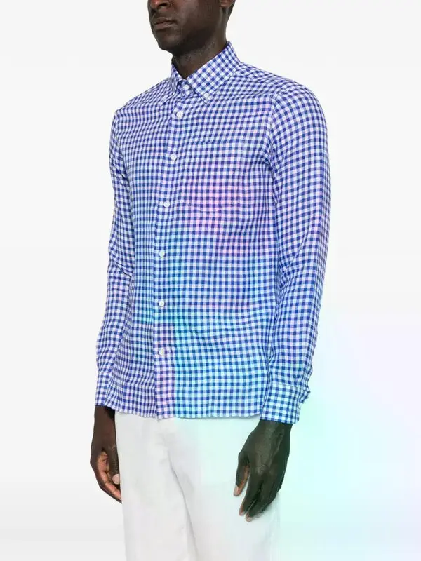 TRUZZI Gingham-pattern Button-down Shirt