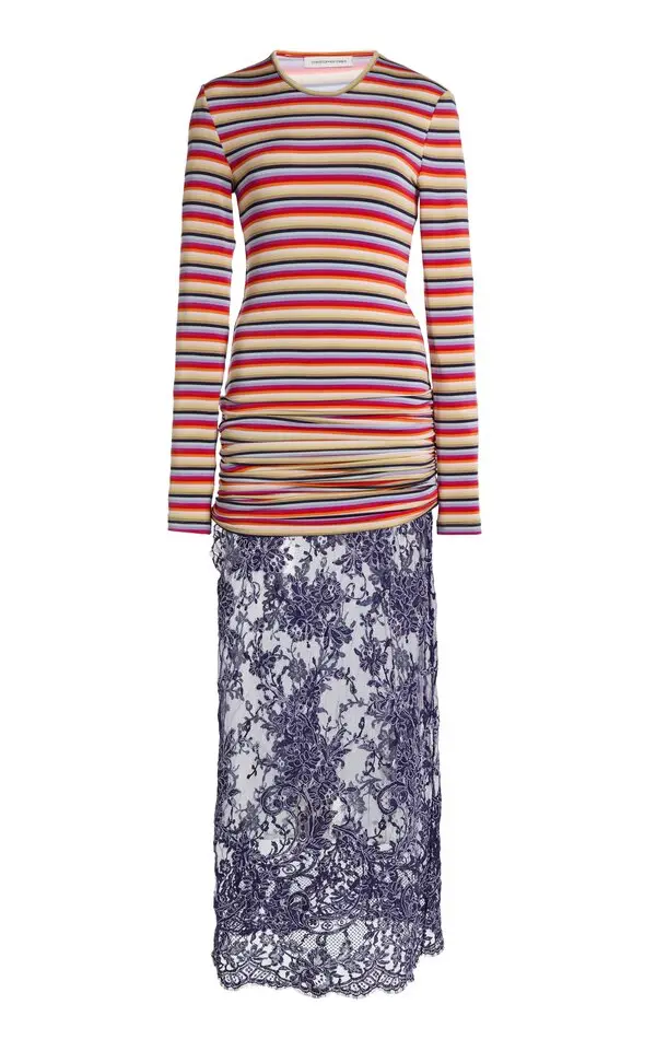 Christopher Esber Calypso Iris Hybrid Maxi Dress - Multi