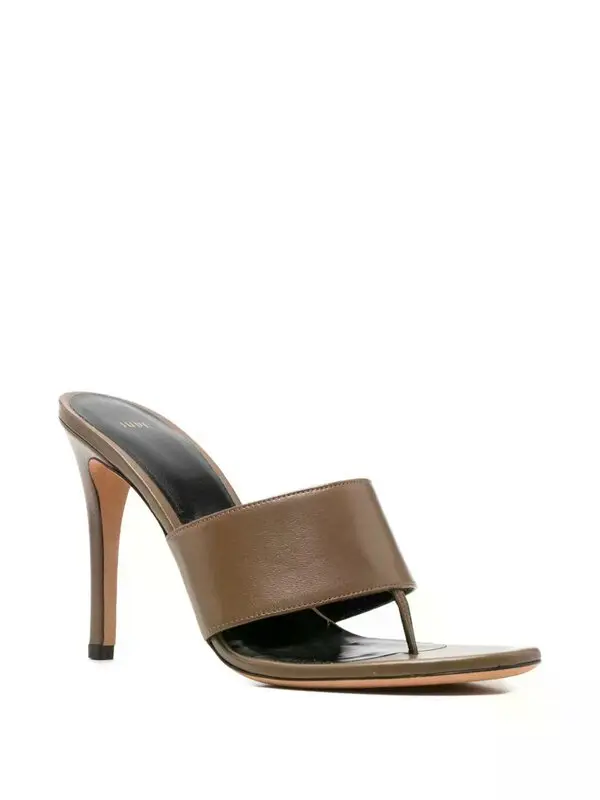 JUDE Thong-strap Stiletto Sandals - Brown