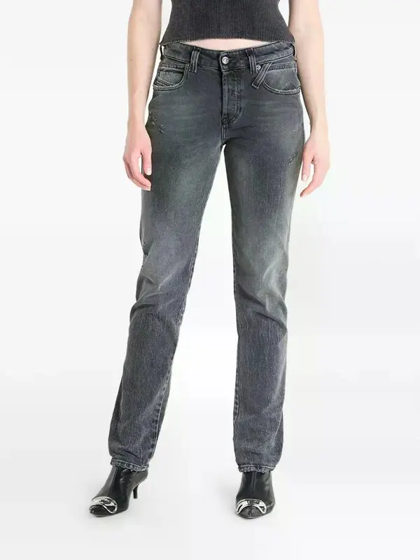 DIESEL® Faded Wash Distressed Jeans