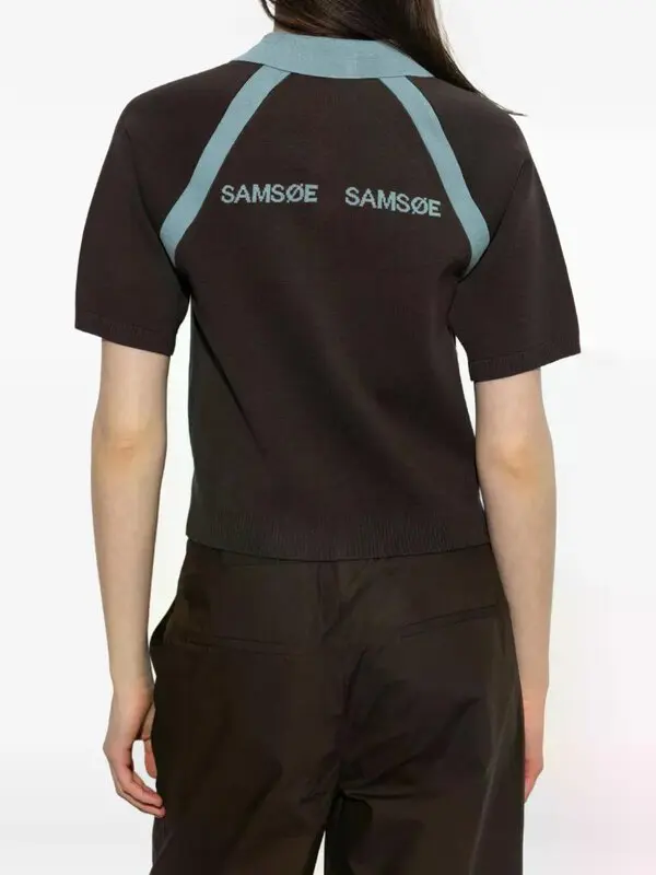 Samsøe Samsøe Sasimona Raglan-sleeve Polo Shirt