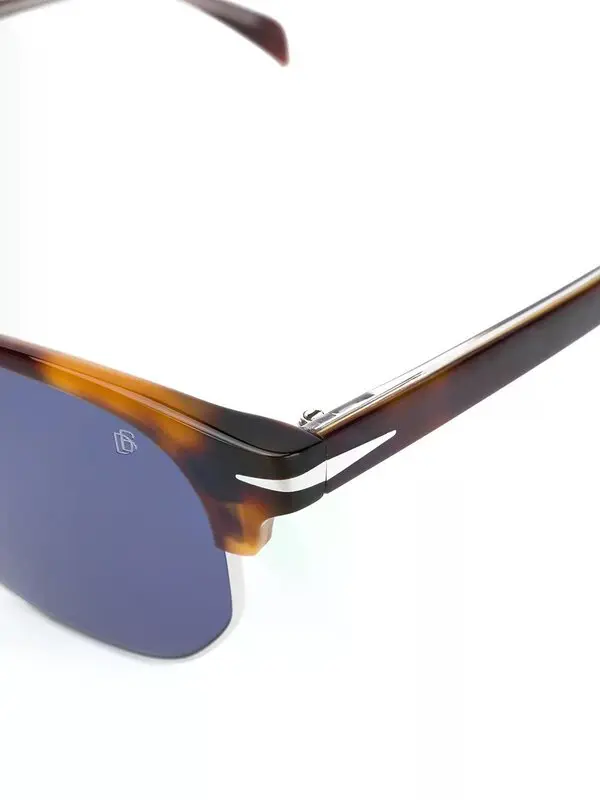 DB EYEWEAR BY DAVID BECKHAM Tortoiseshell Geometric-frame Sunglasses