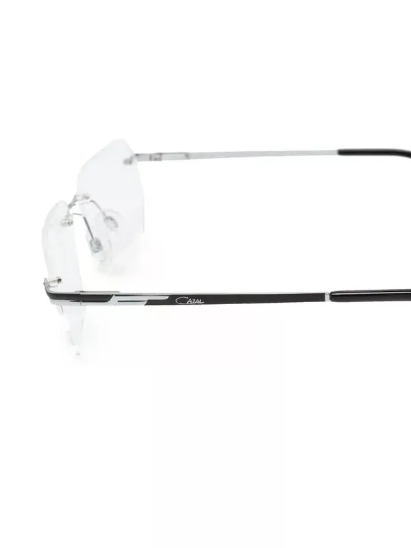 Cazal Engraved Logo Rimless Eyeglasses