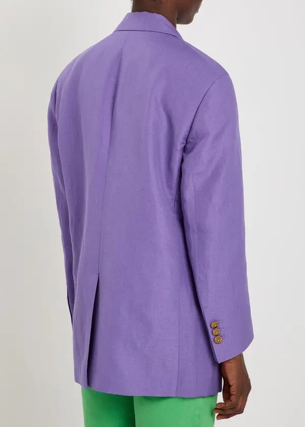 Versace Wool And Linen-blend Blazer