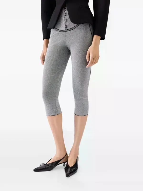 Jacquemus Light Gray Button-detailed Cropped Trousers