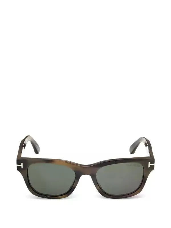 TOM FORD T-hinge Rectangle-frame Sunglasses - Brown