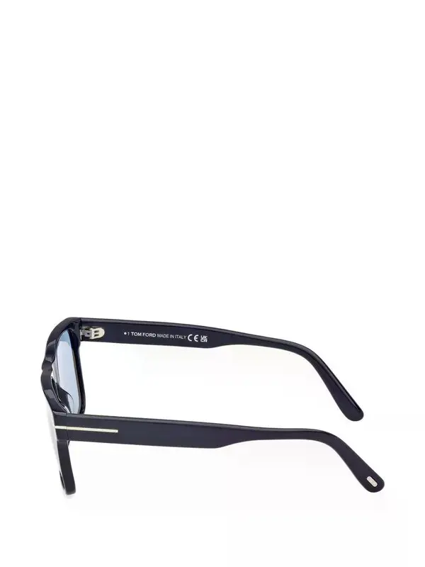 TOM FORD Navy Blue Rectangle Frame Sunglasses
