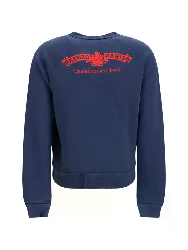 Kenzo Emblem Embroidered Sweater - Blue