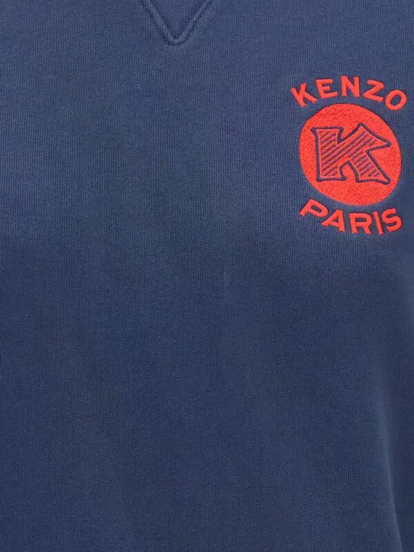 Kenzo Emblem Embroidered Sweater - Blue