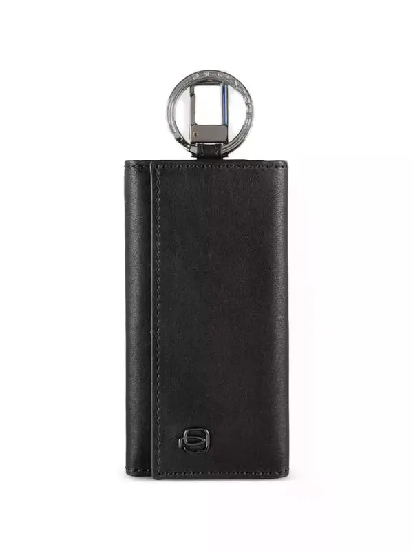 PIQUADRO Leather Six-hook Key Holder - Black