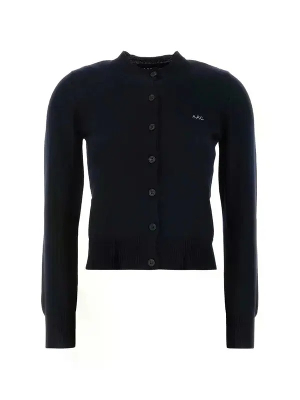 A.p.c. Logo Embroidered Cardigan