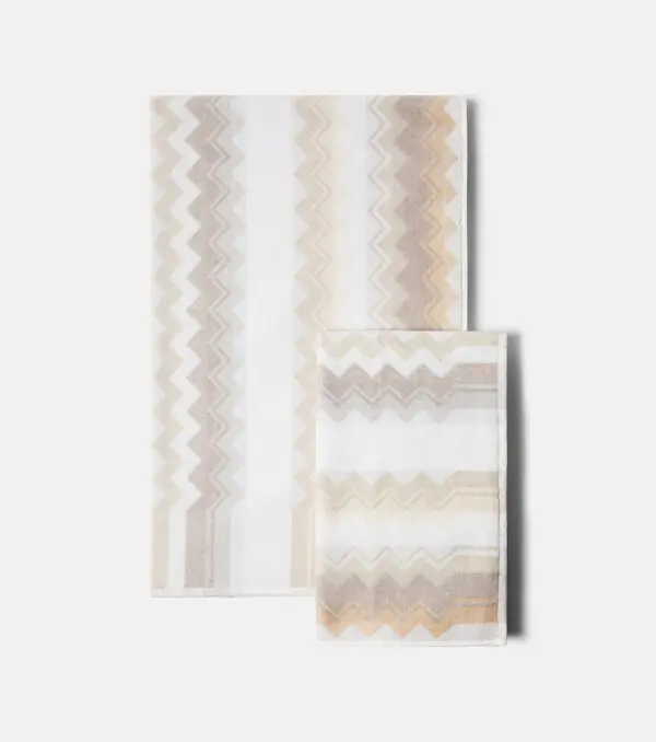 Missoni Giacomo Set Of 2 Cotton Terry Towels - Multicoloured