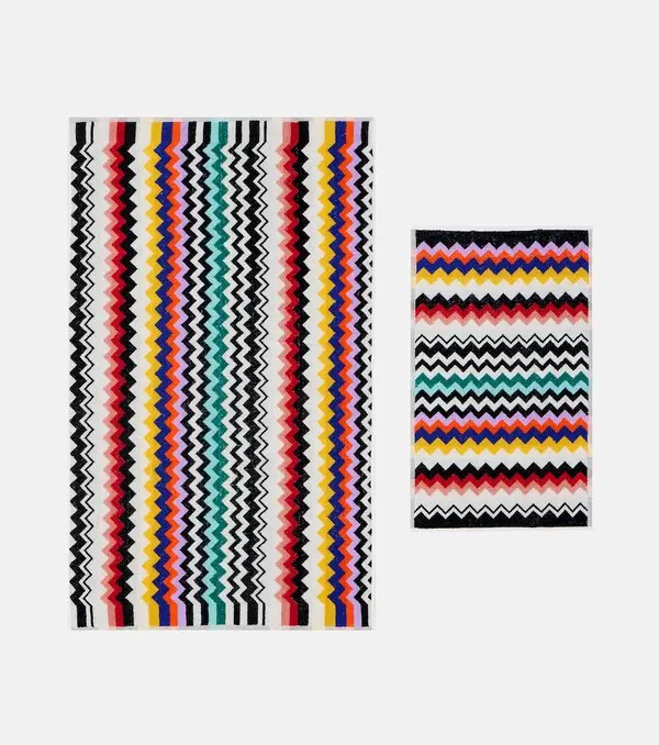 Missoni Best Set Of 2 Cotton Terry Towels - Multicoloured