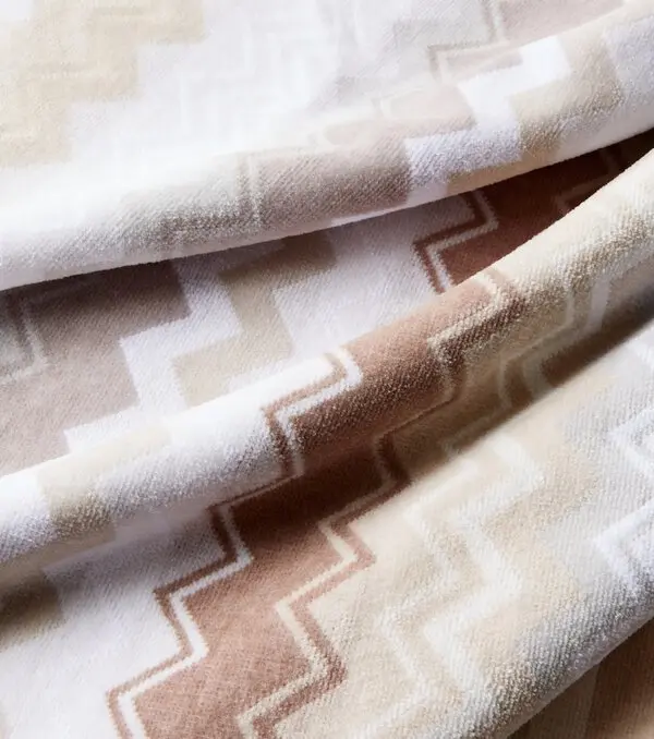 Missoni Giacomo Zigzag Cotton Terry Bath Sheet - Beige