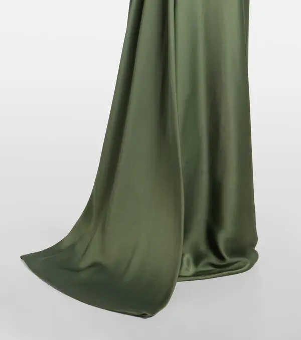 VIVIENNE WESTWOOD Nova Cocotte Draped Satin Bustier Gown - Green
